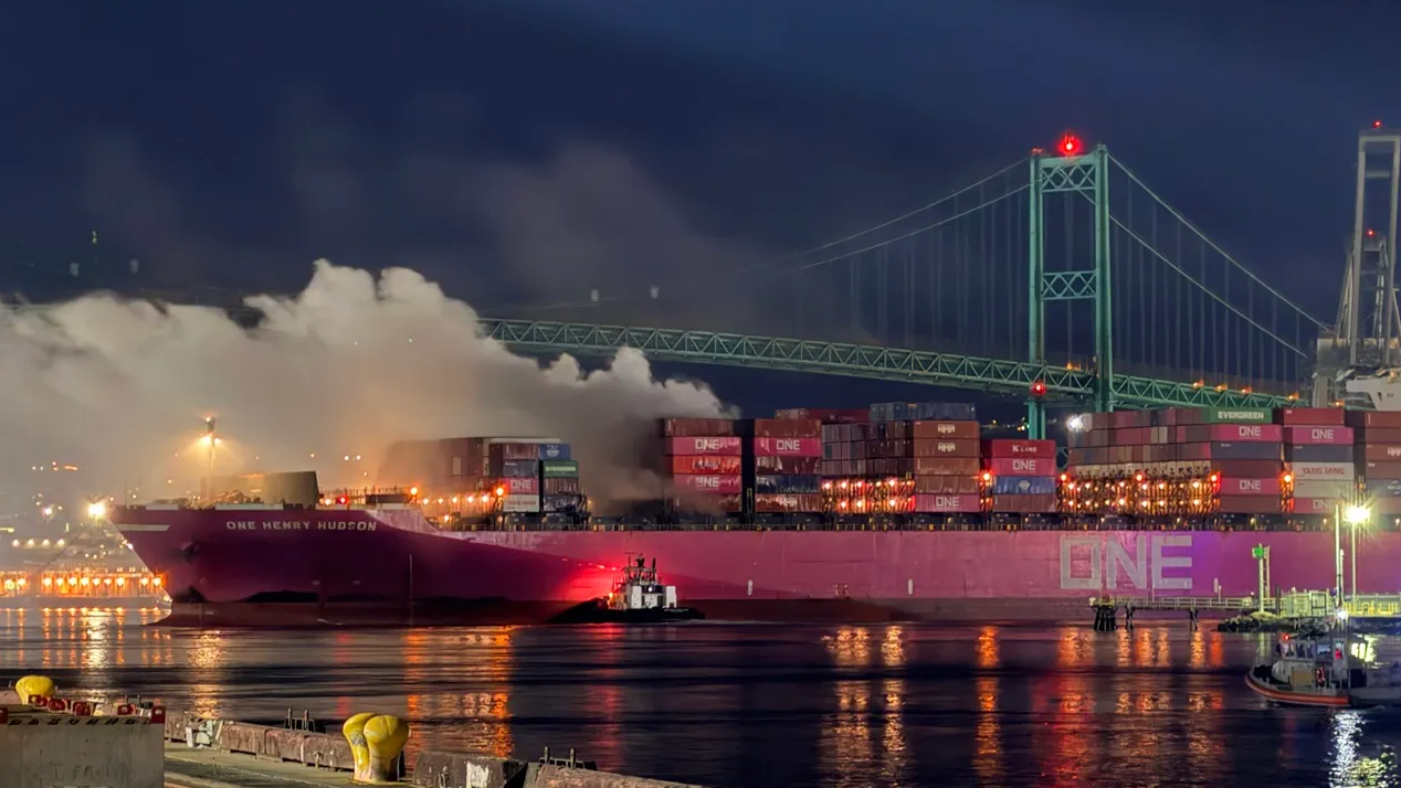 Fire stricken ONE container ship moved to anchorage after blaze brought ...